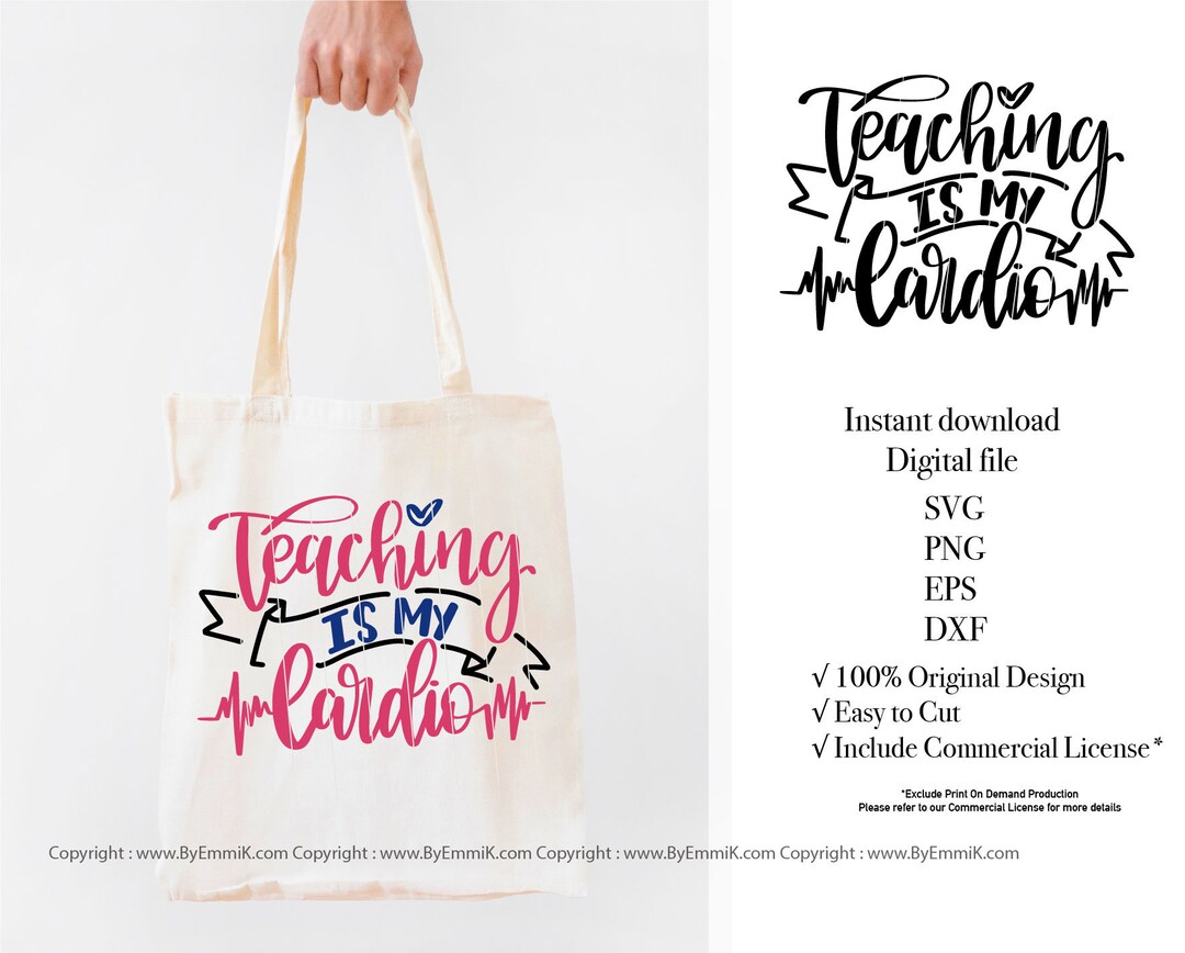 Teaching is My Cardio Svg Teacher Svg Love Teaching Pre K - Etsy