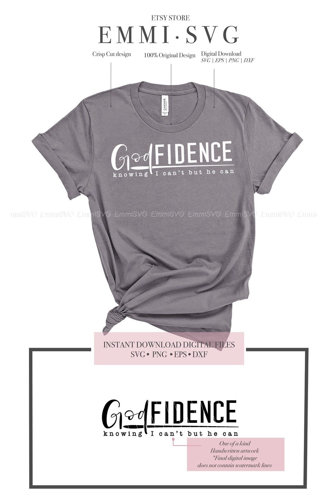 Godfidence Knowing I Can't but He Can Svg, Christian Svg Files for ...