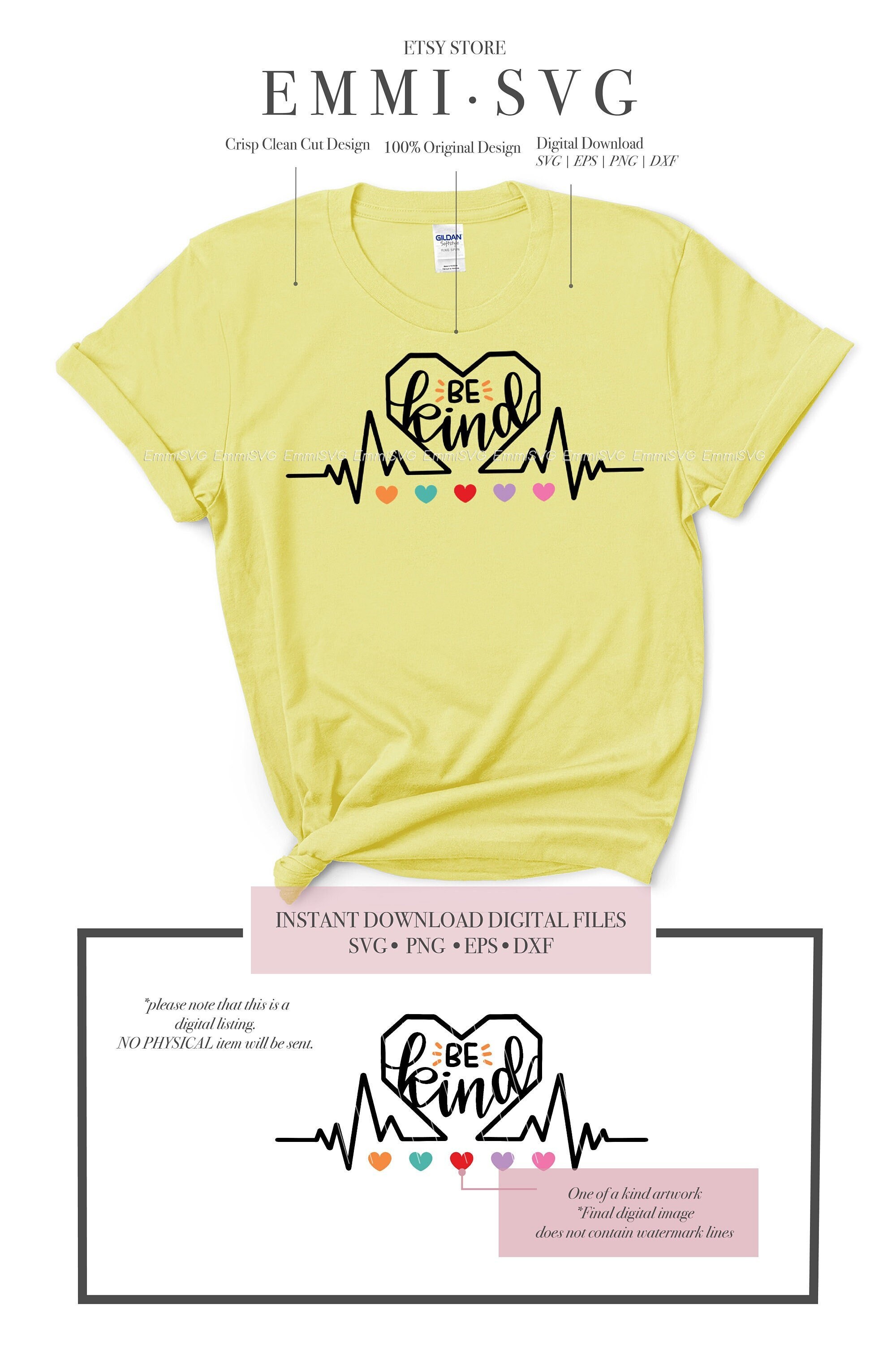 Kindness Svg Files for Cricut Shirt Design, Be Kind Svg Heart, Kindness ...