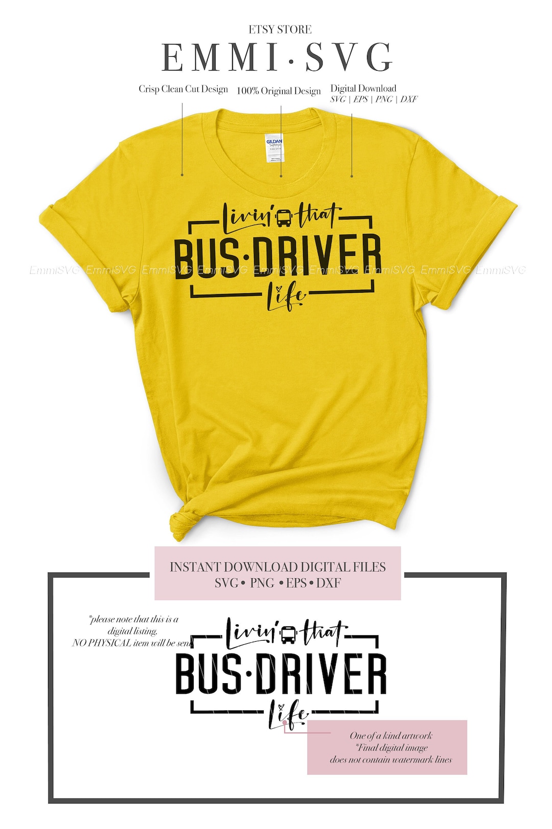 Bus Driver Svg Shirt Design, Livin That Bus Driver Life Svg Files for ...