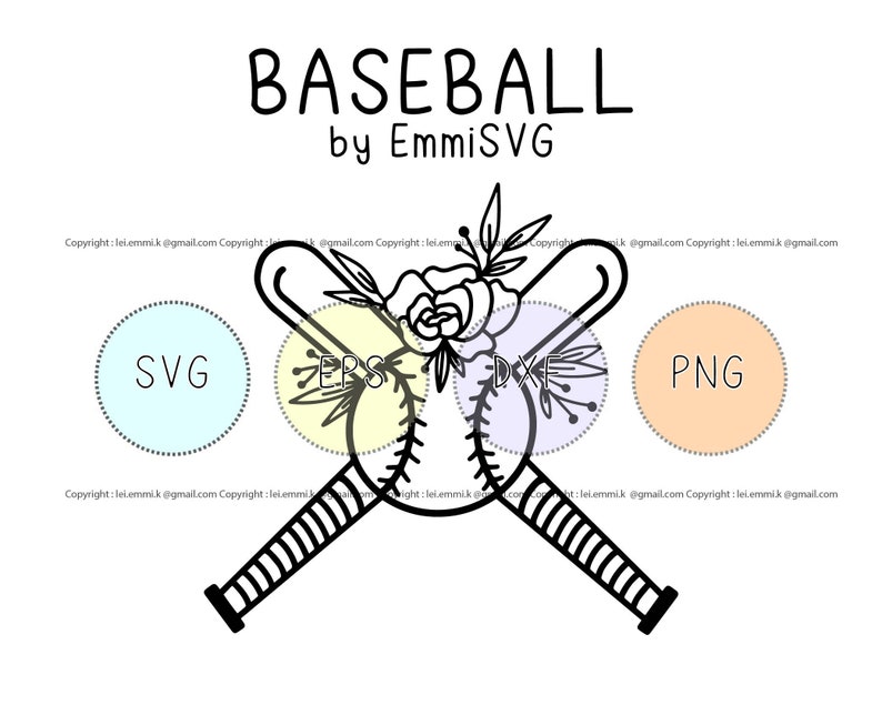 Flower Baseball Svg Instant Download Design for Cricut and | Etsy