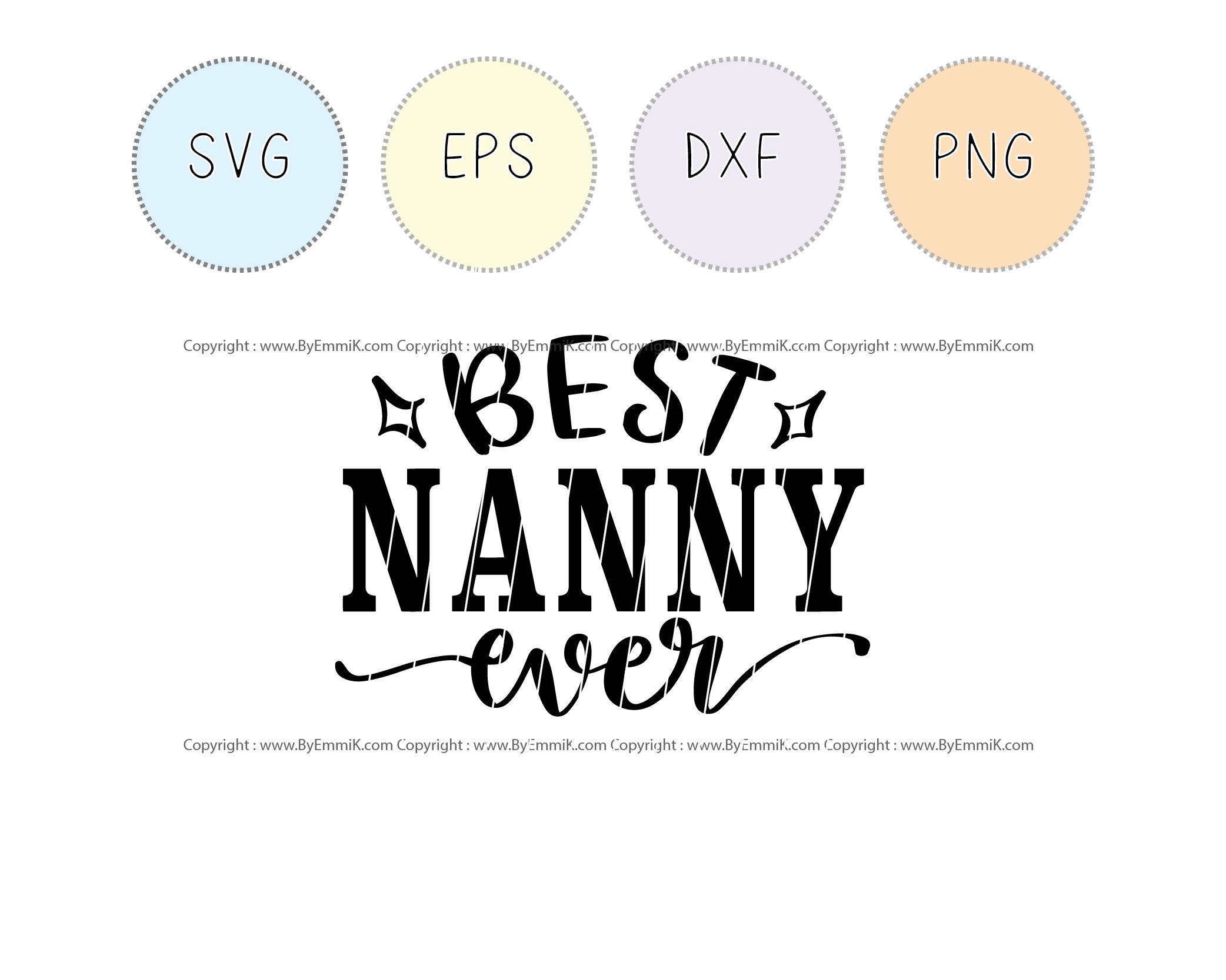 Nanny svg best nanny ever svg best grandma svg grandma | Etsy