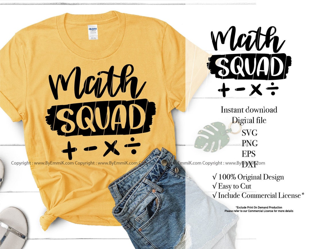 Math Teacher Svg, Math Squad Svg, Elementary Teacher, Instant Download ...