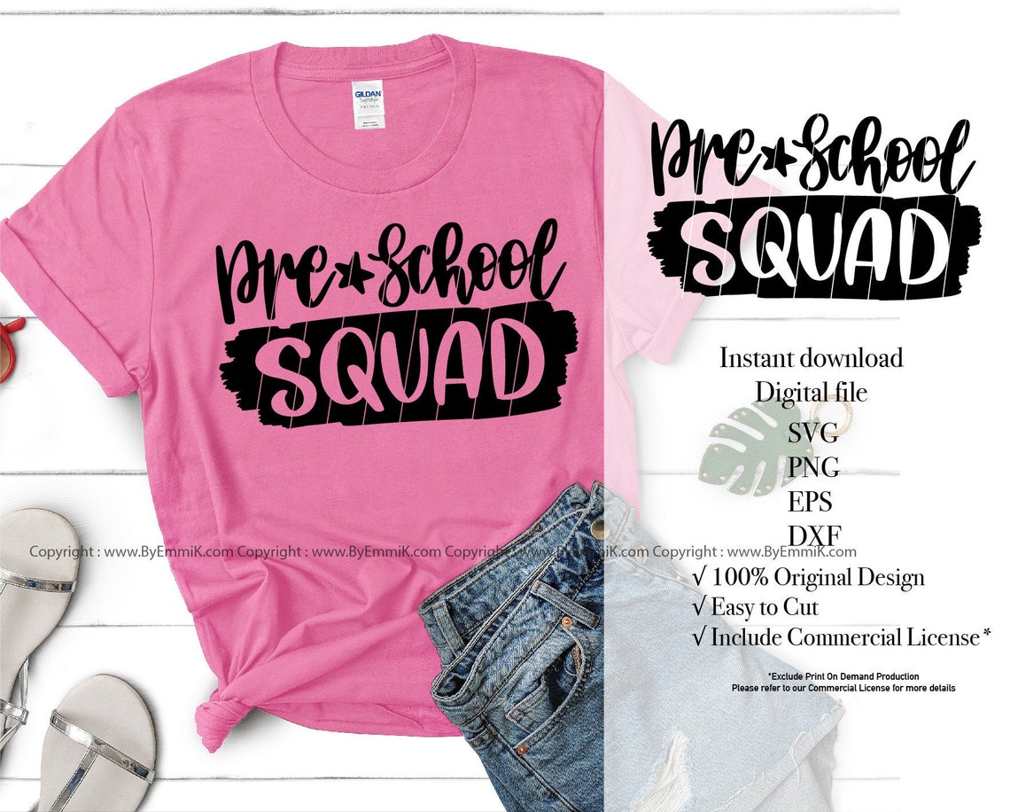 Preschool Squad Svg Preschool Crew Svg School Sublimation - Etsy