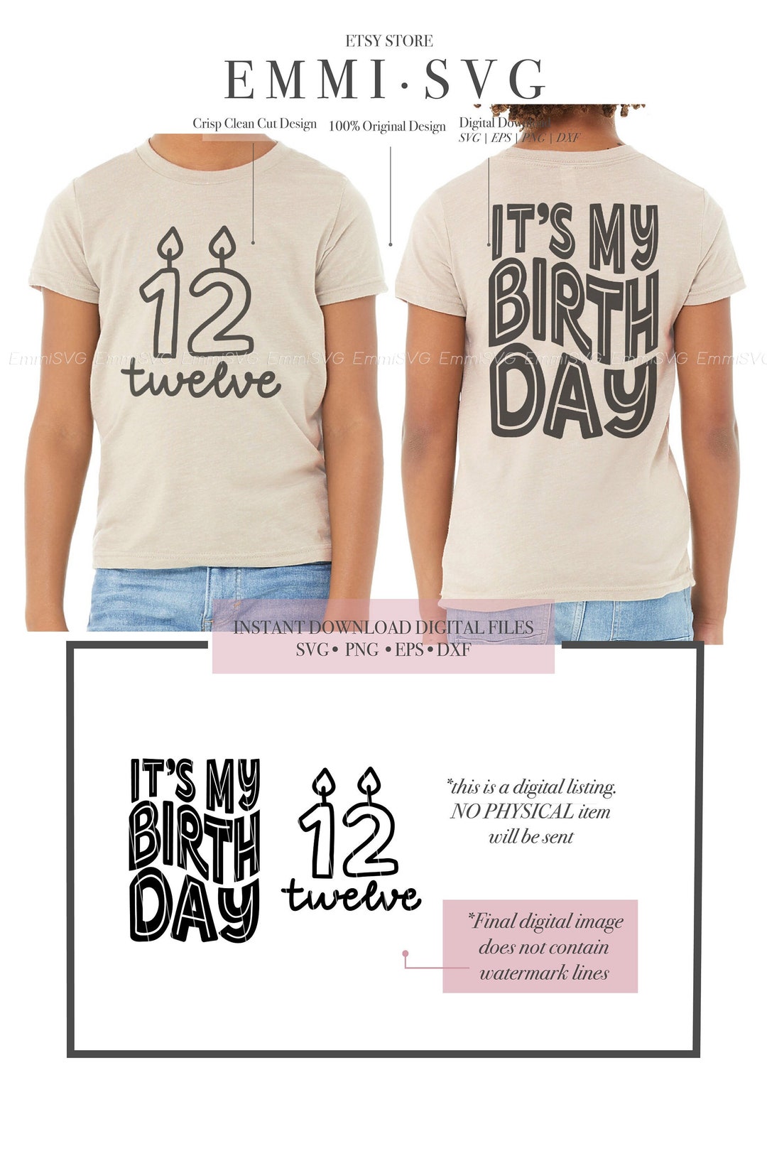 12th Birthday Svg Png, Twelfth Birthday SVG PNG, 12 Year Old Svg ...