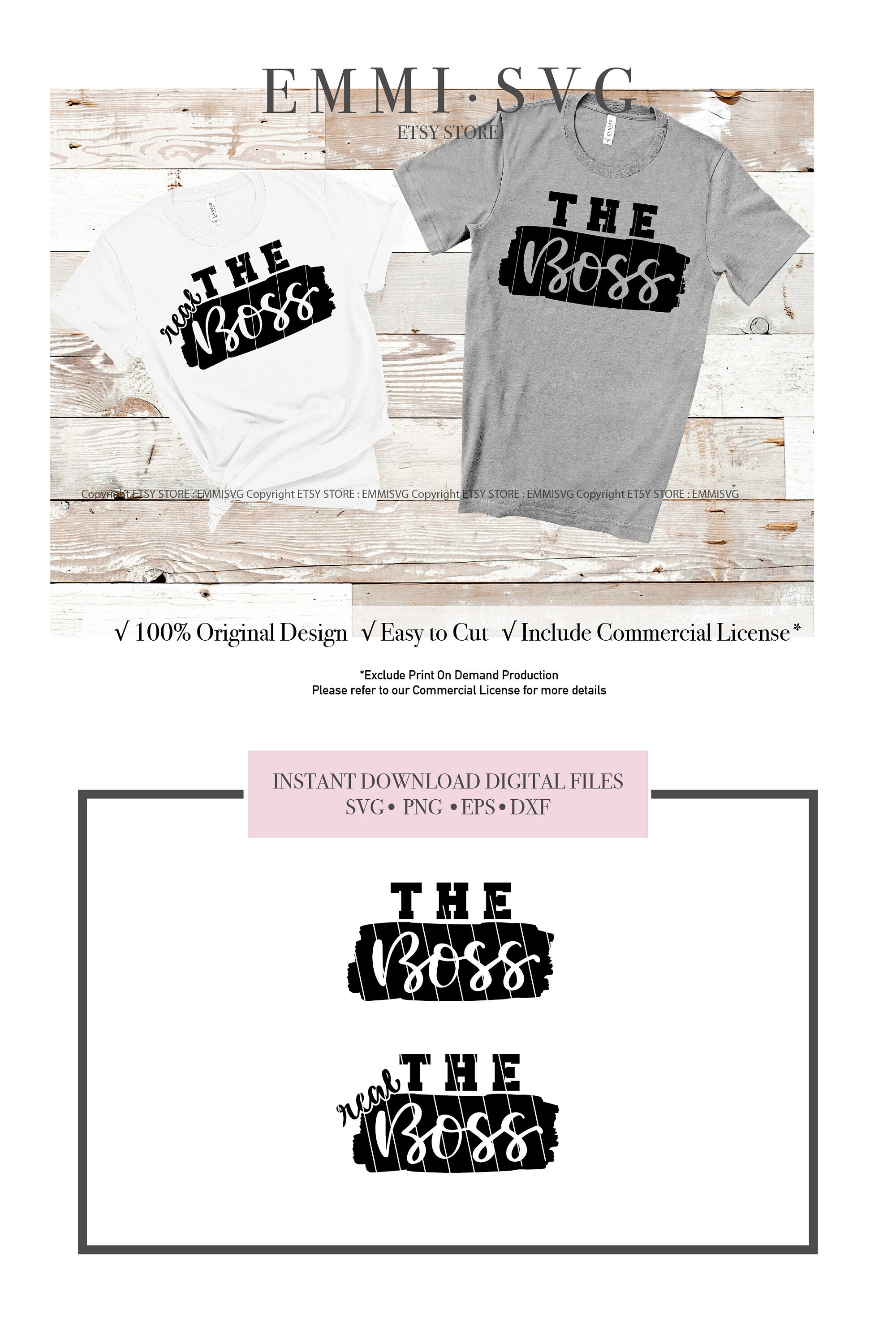 The Boss Svg the Real Boss Svg Couple Valentine Svg - Etsy