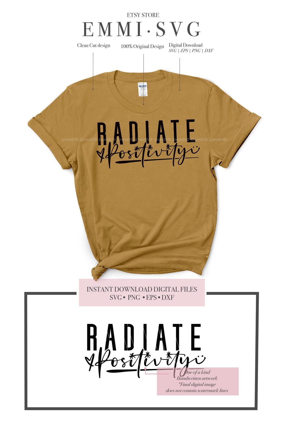 Positive Svg Radiate Positivity Svg Positive Quote Svg Motivational ...