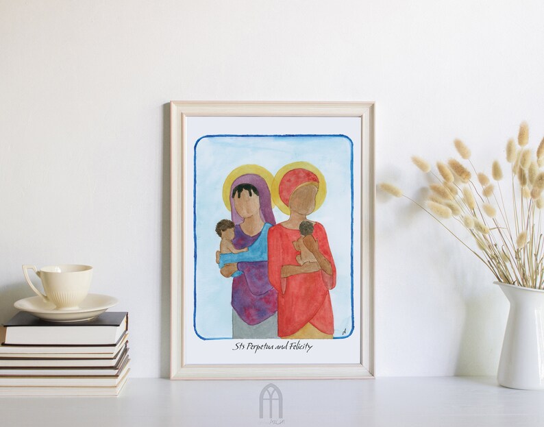 Saint Art Prints St Dymphna Sts Perpetua and Felicity St - Etsy