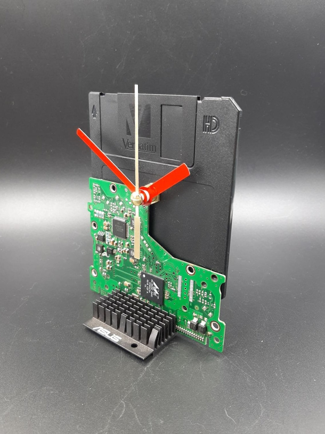 Computer Geek Gift, Unique Desk Clock, Recycle Computer Clock, Handmade ...