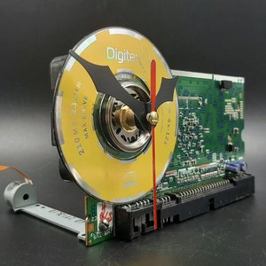 Recycled Computer Part Clock: Handmade Tech Accessory - Etsy