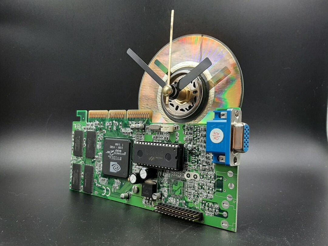 Office Desk Accessory, Computer Clock, Tech Gift, Gift for Geek, Desk ...