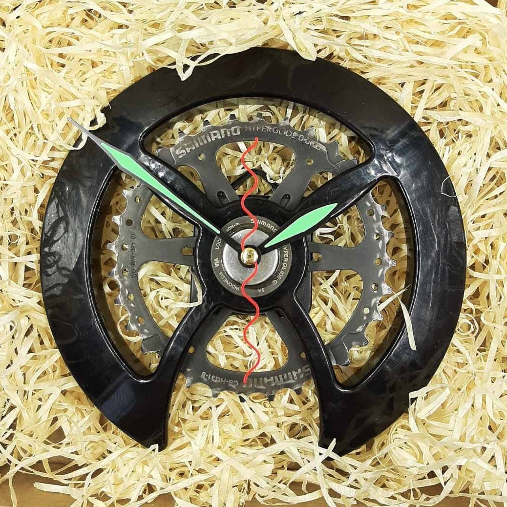 Bike Wall Clock, Bike Gear Clock, Gift for Cyclist, Gift for Boyfriend ...