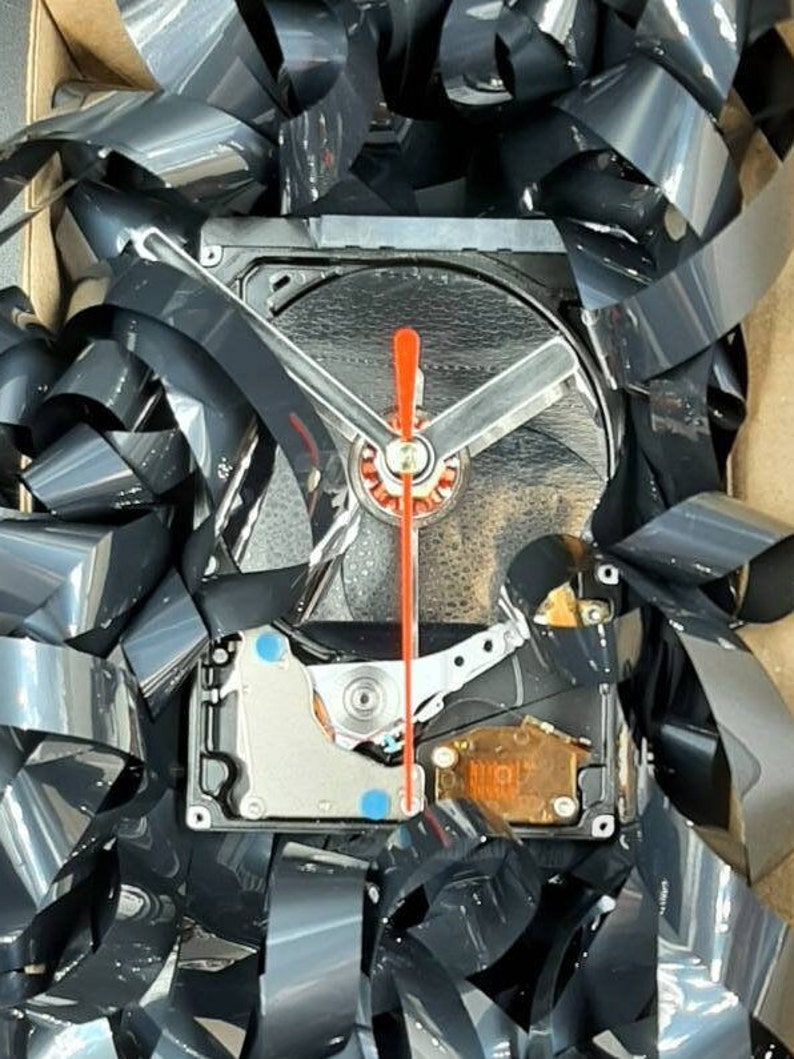 Hard Drive Clock, Floppy Drive Clock, Desk Clock, Office Desk Accessory ...