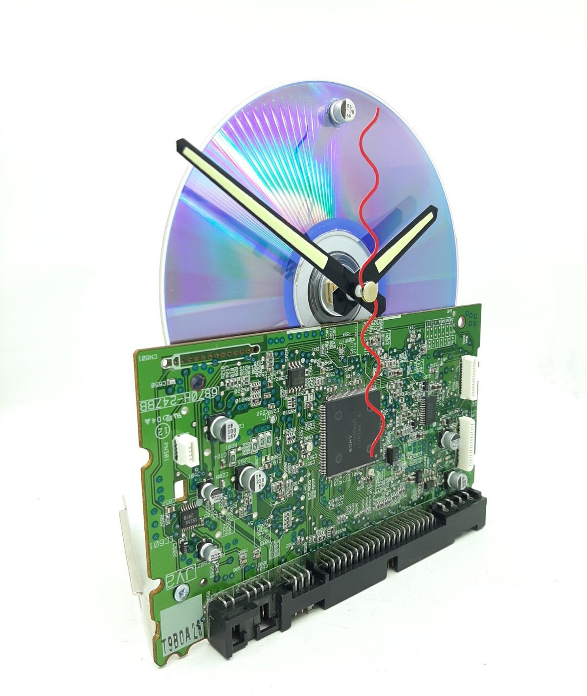 Recycle computer clock Unique desk clock Handmade clock | Etsy