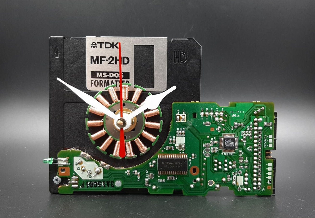 Clock With Computer Board Tech Gift Unique Desk Clock Gift - Etsy