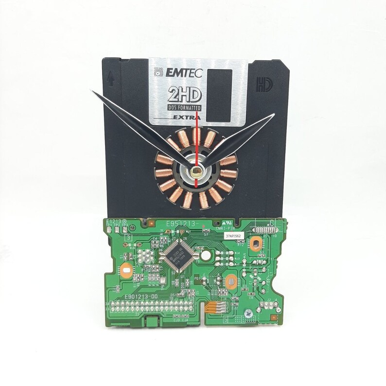 Hard drive clock Floppy drive clock Desk clock Office desk | Etsy