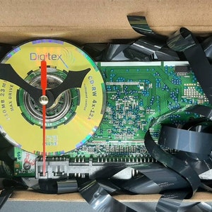 Recycled Computer Part Clock: Handmade Tech Accessory - Etsy