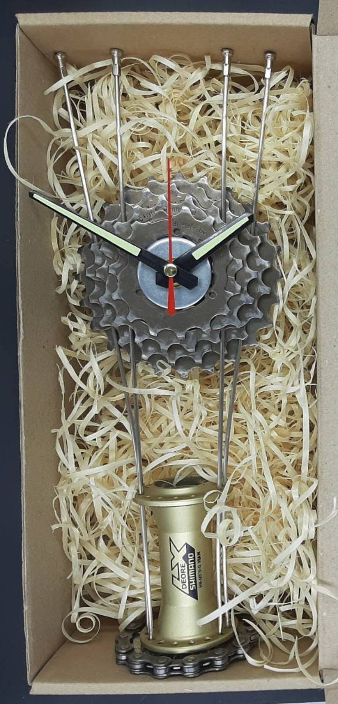 Bike Clock Desk Clock Gift for Cyclist Recycled Bike Gear - Etsy