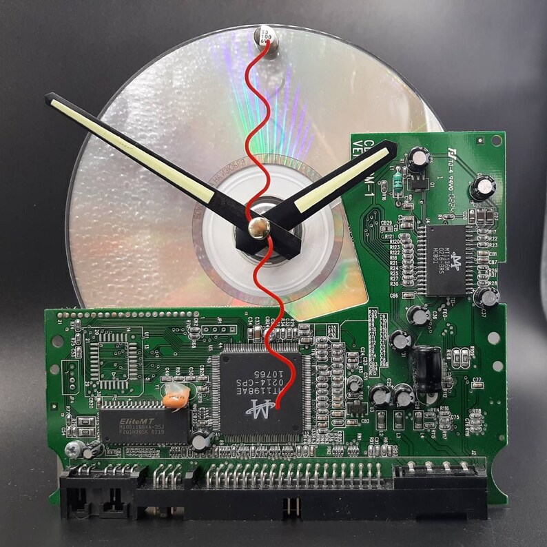 Recycle Computer Clock Unique Desk Clock Handmade Clock - Etsy