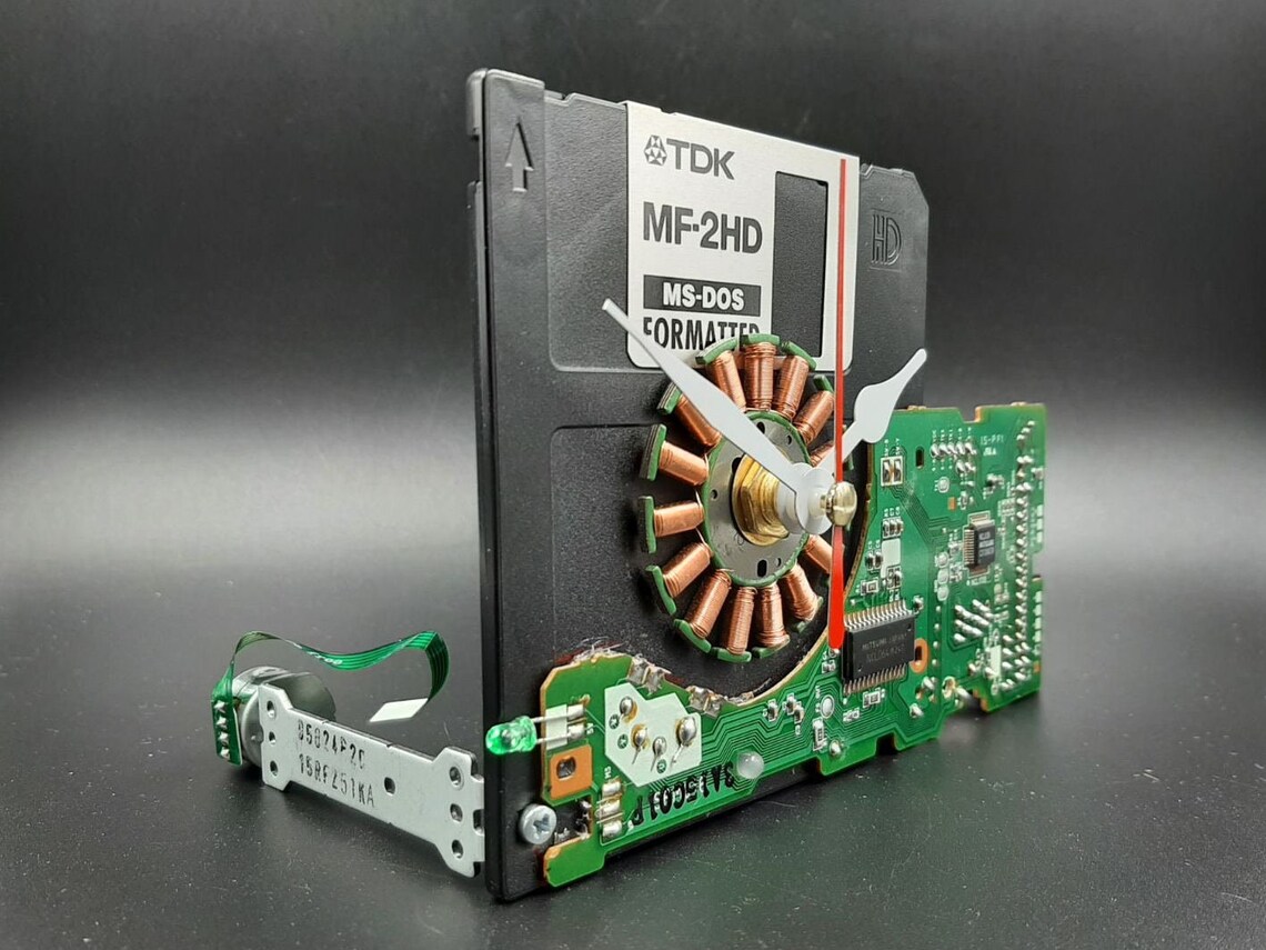 Clock With Computer Board Tech Gift Unique Desk Clock Gift - Etsy