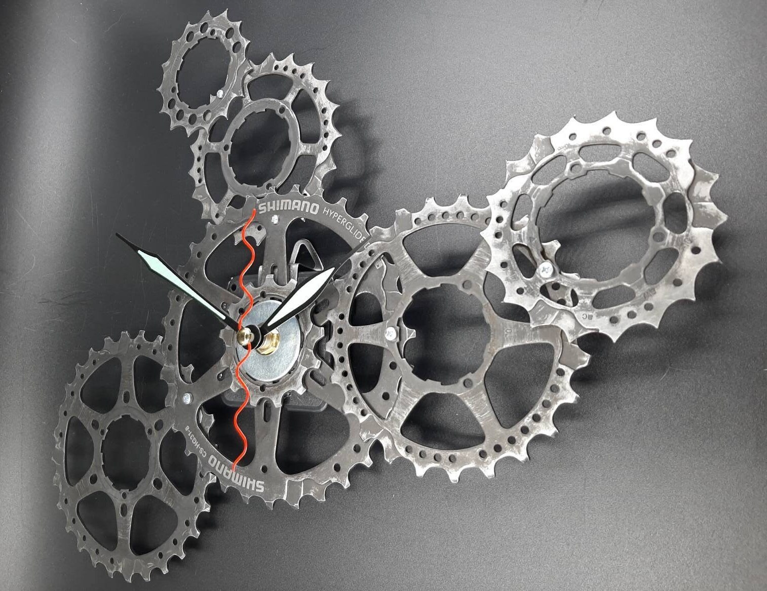 Bicycle Clock, Bike Clock, Gift for Cyclist, Wall Clock, Recycled Clock ...
