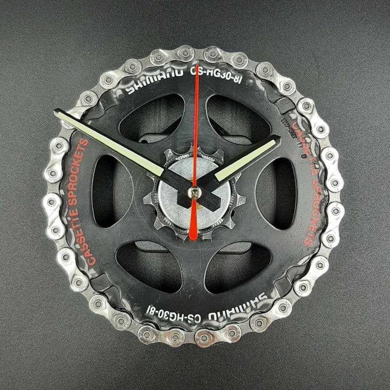 Steampunk Wall Clock, Recycle Bike Part, Gift for Cyclist, Bicycle ...