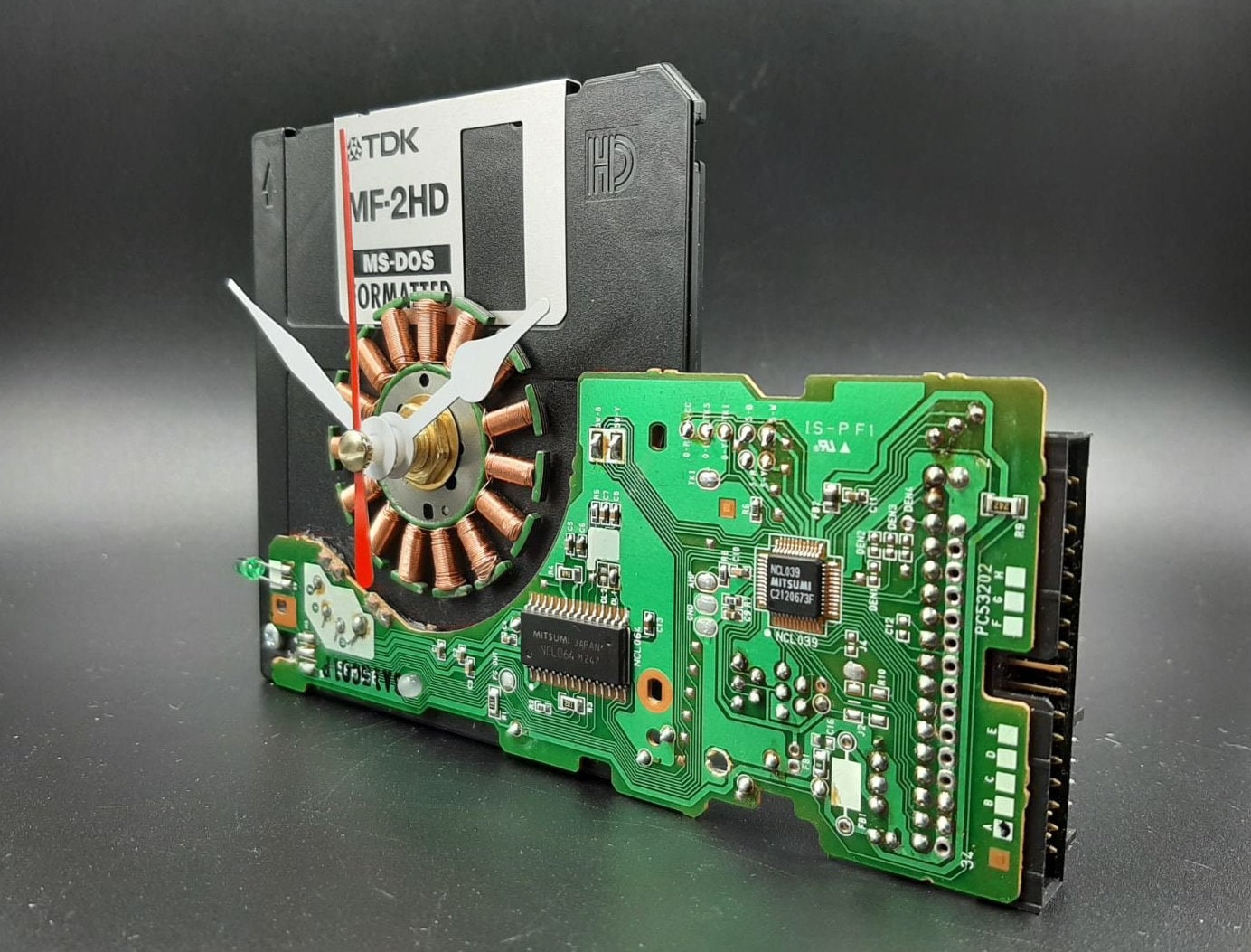 Clock With Computer Board Tech Gift Unique Desk Clock Gift - Etsy