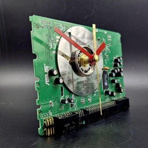 Recycled Computer Board Clock: Handmade Geek Gift - Etsy