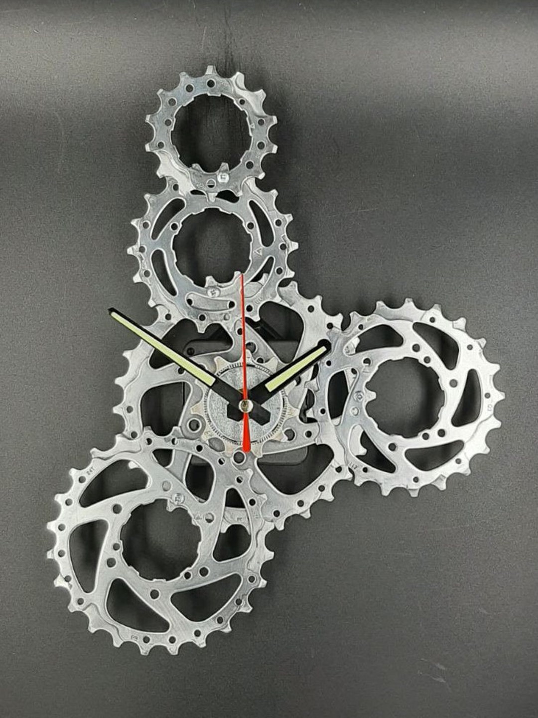Bike Clock for the Wall, Clock Bike Gear, Cyclist Gift, Boyfriend Gift ...