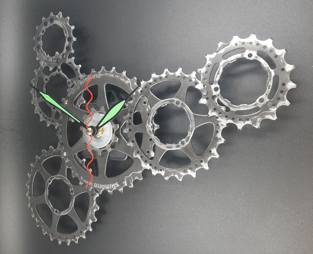 Bicycle Clock, Bike Clock, Gift for Cyclist, Wall Clock, Recycled Clock ...