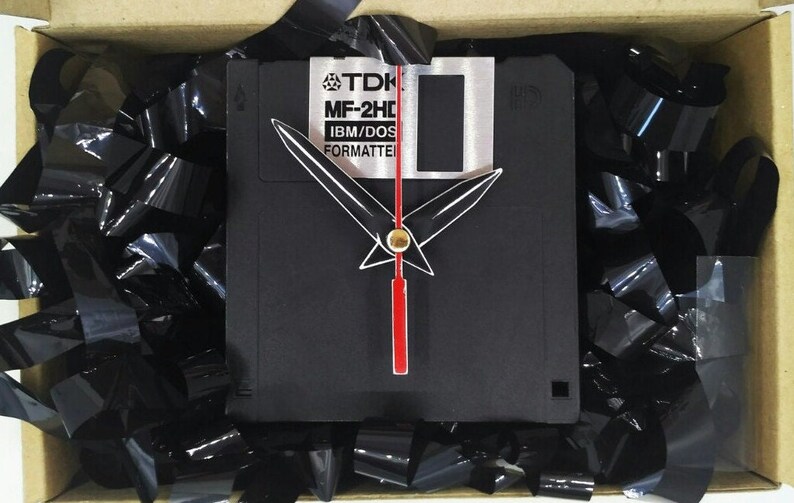 Floppy Disk Clock Hard Drive Office Desk Accessory Handmade - Etsy