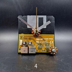 Clock With Computer Board, Tech Gift, Unique Desk Clock, Gift for Geek ...