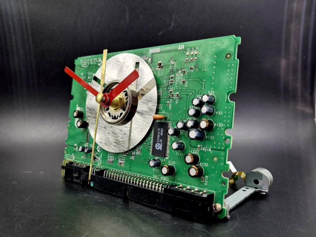 Computer Clock, Secondary Computer Board, Gift Geek, Handmade Clock ...