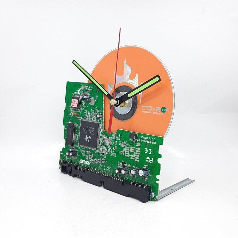 Office desk accessory Computer clock Tech gift Gift for | Etsy