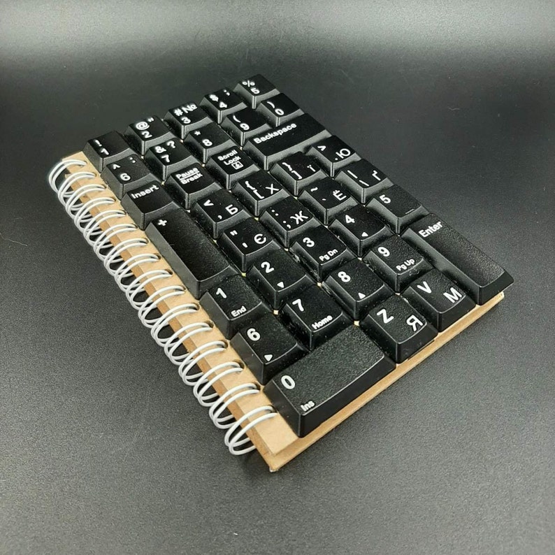 Notepad With Recycled Keyboard Gift Geek Personalization - Etsy