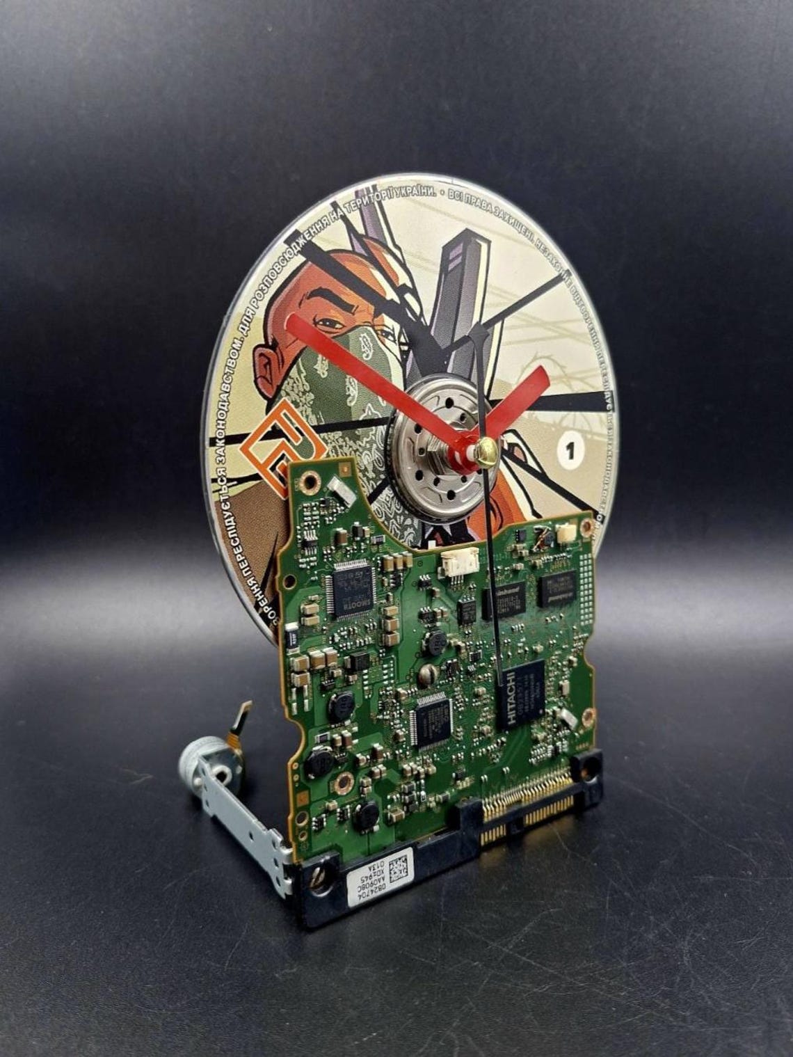 Recycled Hard Drive Desk Clock: Handmade Computer Geek Gift - Etsy
