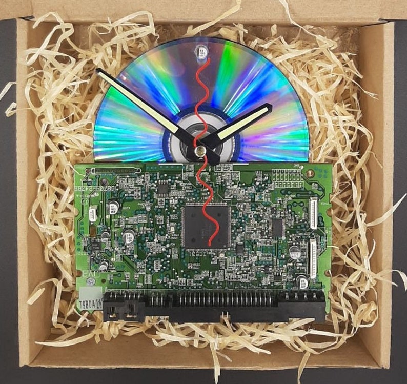 Recycle Computer Clock Unique Desk Clock Handmade Clock - Etsy