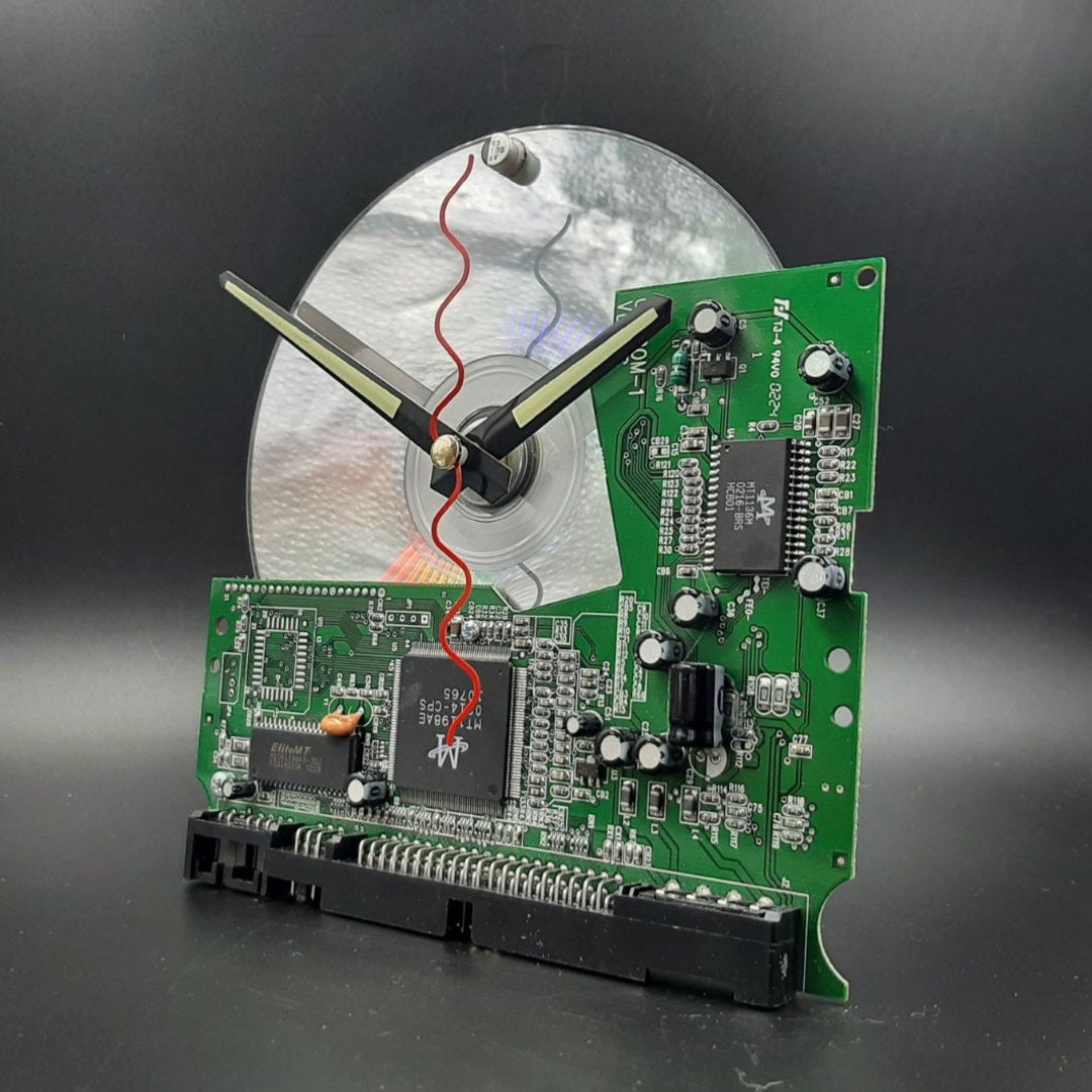 Recycle Computer Clock Unique Desk Clock Handmade Clock - Etsy