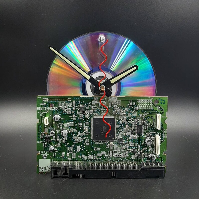 Recycle Computer Clock Unique Desk Clock Handmade Clock - Etsy