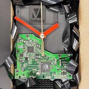 Computer Geek Gift, Unique Desk Clock, Recycle Computer Clock, Handmade ...
