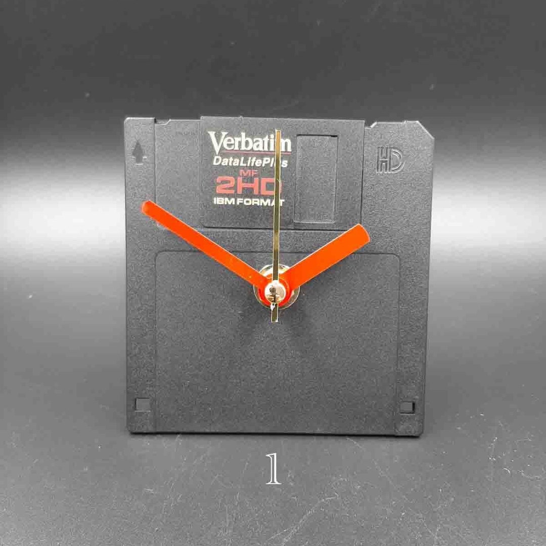 Floppy Disk Clock, Hard Drive, Office Desk Accessory, Handmade Clock ...