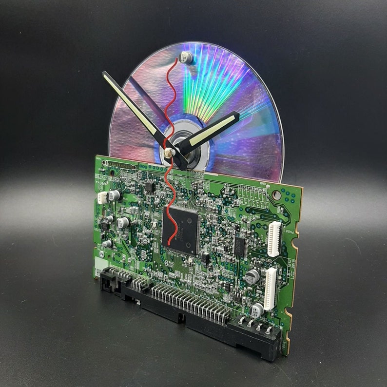 Recycle Computer Clock Unique Desk Clock Handmade Clock - Etsy