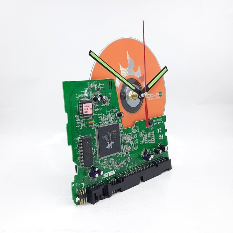 Office desk accessory Computer clock Tech gift Gift for | Etsy