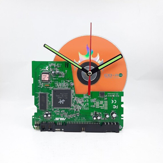 Office desk accessory Computer clock Tech gift Gift for | Etsy