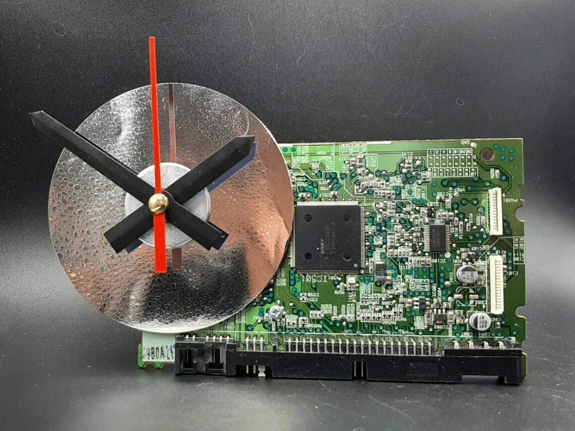 Recycle Computer Clock Unique Desk Clock Handmade Clock - Etsy