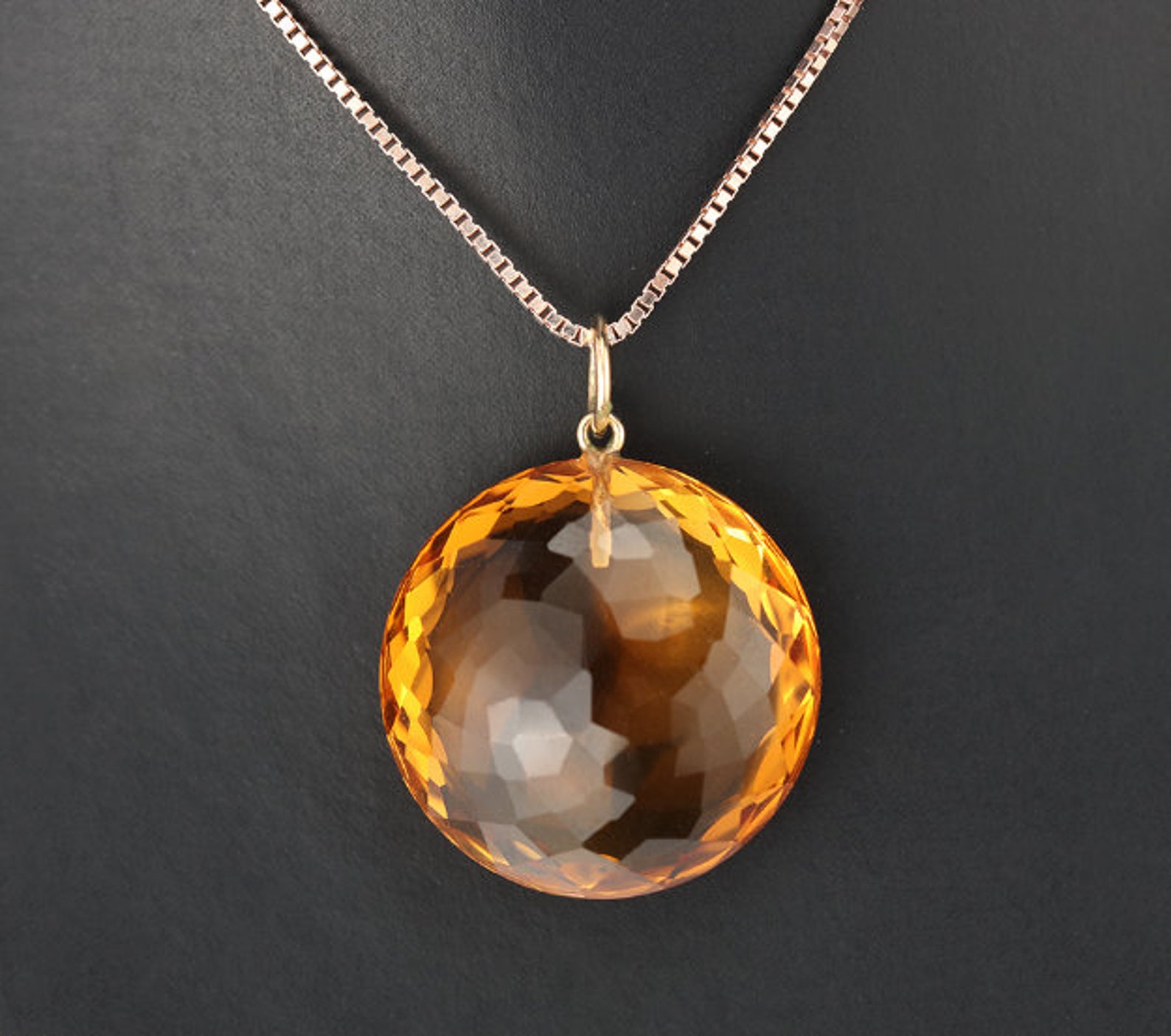 Natural Citrine Pendant Engagement Pendent Citrine Pendent | Etsy