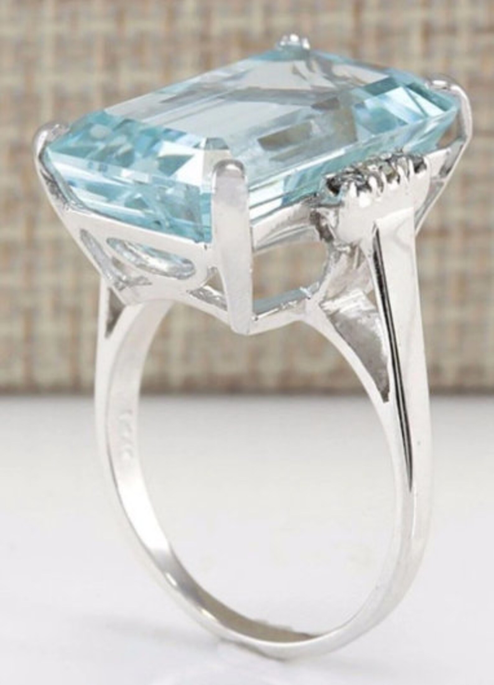 Aquamarine Woman Ring, Aquamarine Ring, 925 Sterling Silver Statement ...