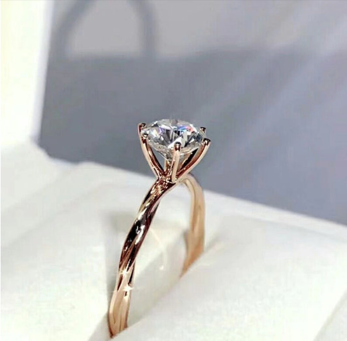 Moissanite Ring 925 Sterling Silver 1ct Moissanite Ring Etsy