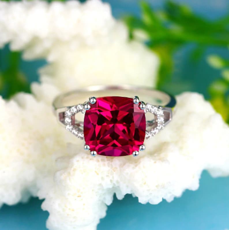 Ruby Woman Ring Ruby Ring 925 Sterling Silver Statement - Etsy