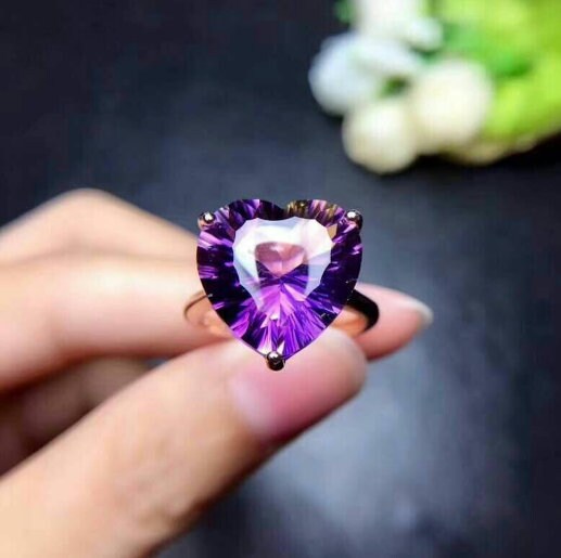 Natural Amethyst Ring 925 Sterling Silver Amethyst | Etsy